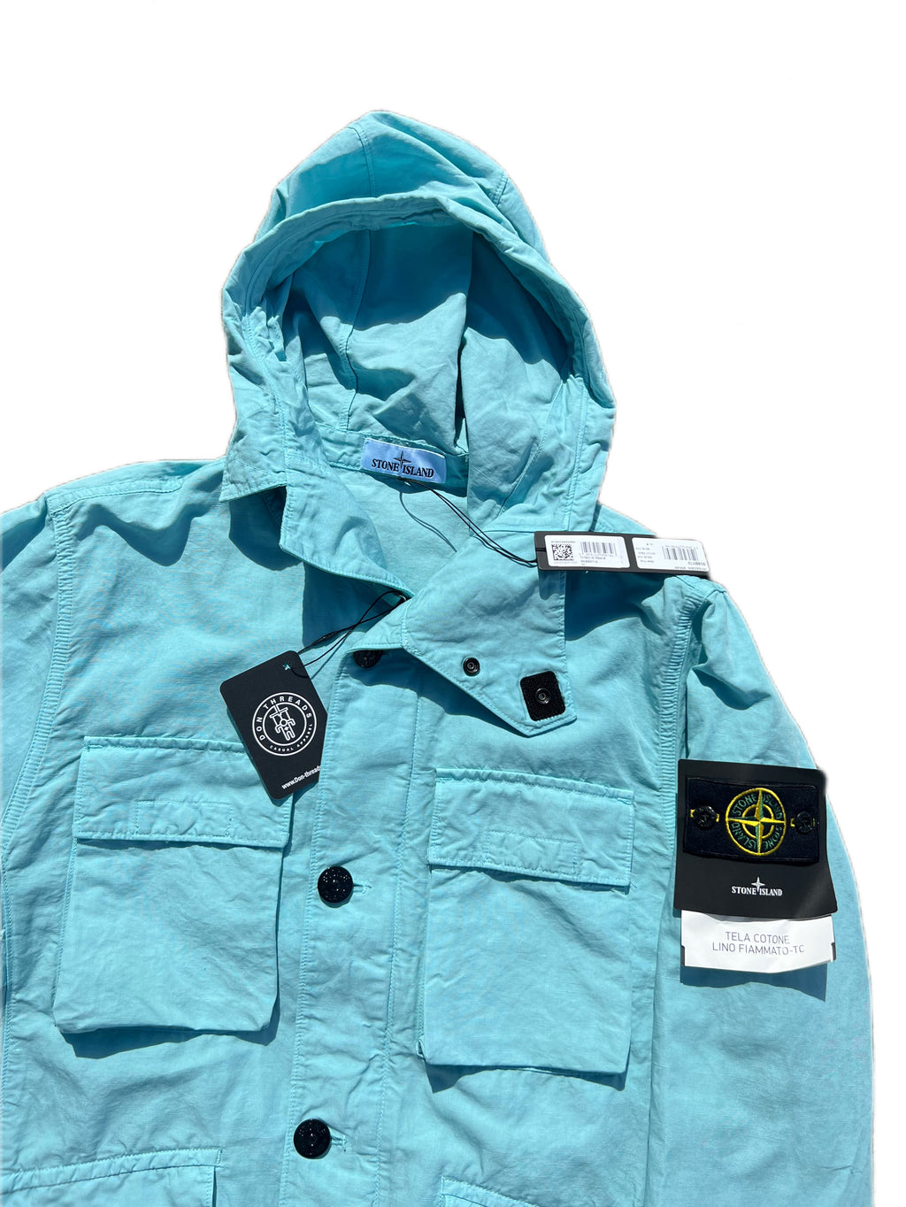 Stone Island Tela Cotone Lino Fiammato-TC BNWT – DON Threads