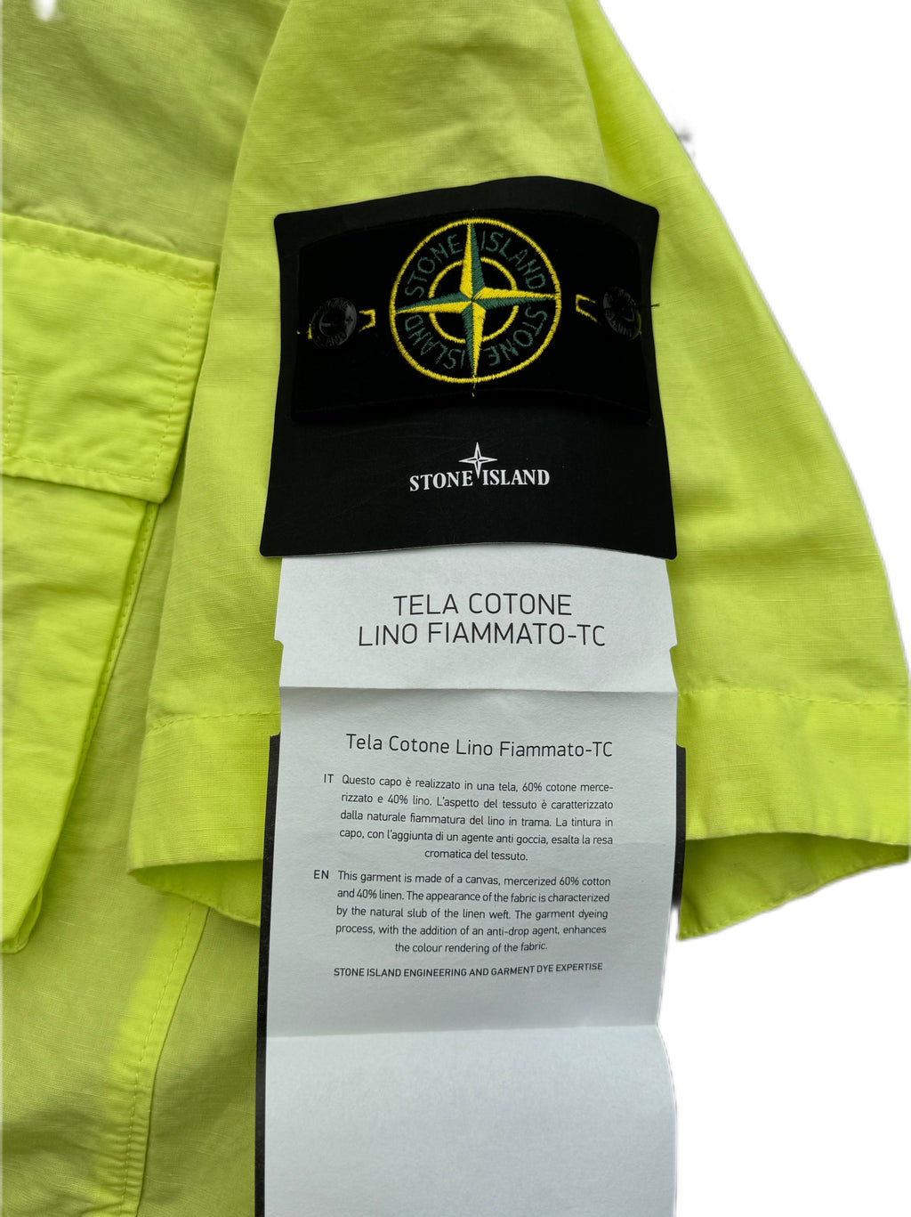 Stone Island Tela Cotone Lino Fiammato-TC BNWT – DON Threads